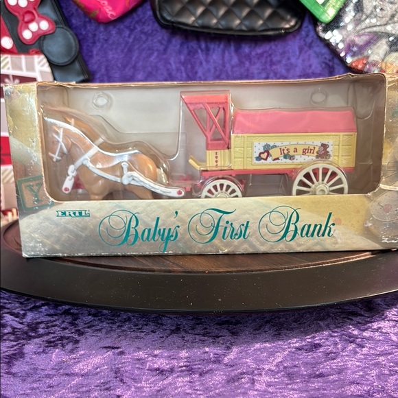 Toys | Babys First Bank Toy Carriage Pink And Yellow Medal Not Plastic ...